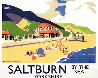 Vintage LNER Saltburn Railway Poster A3/A2/A1 Print - Etsy UK