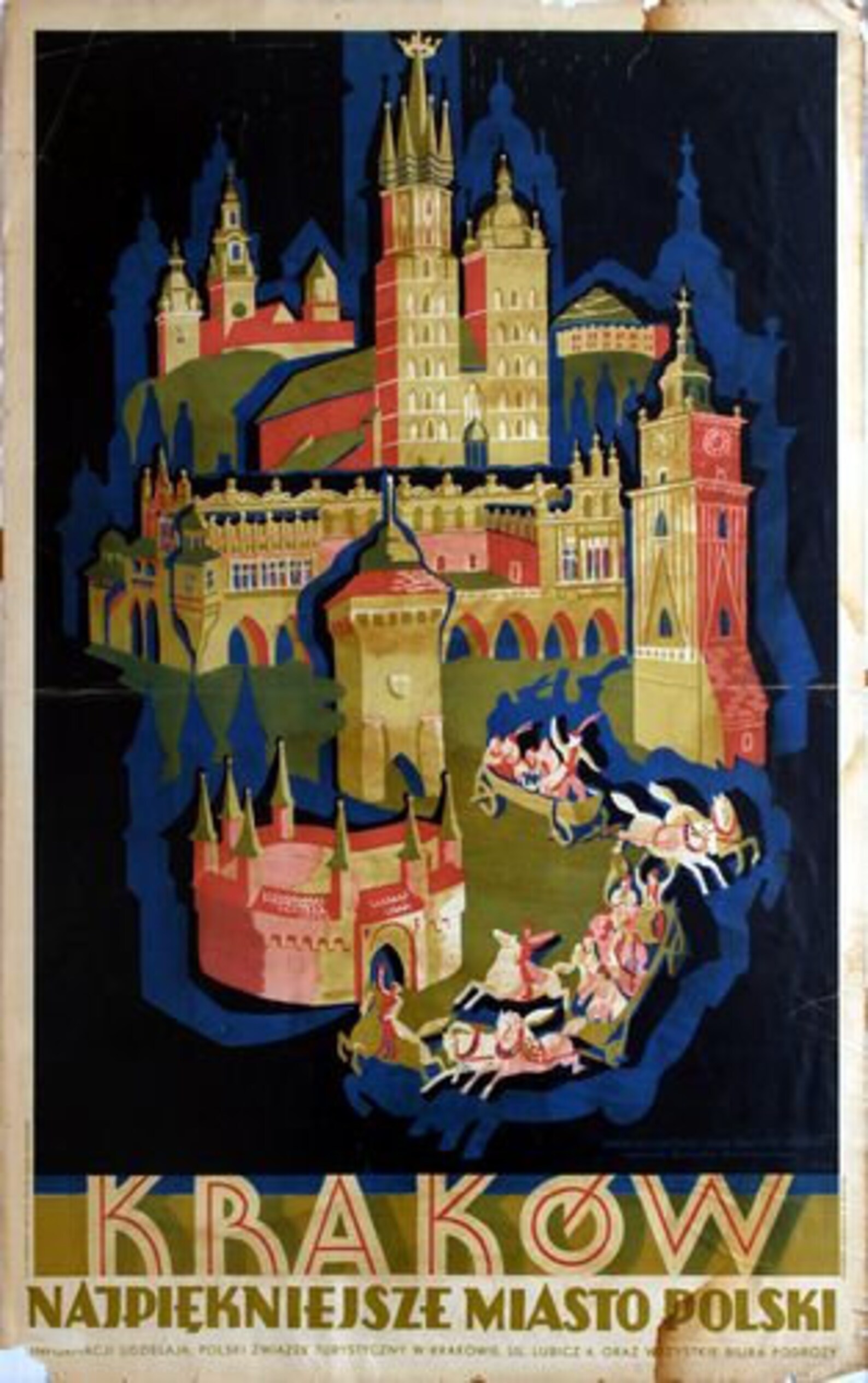 Vintage Krakow Poland Tourism Poster Reprint A3/A4 - Etsy