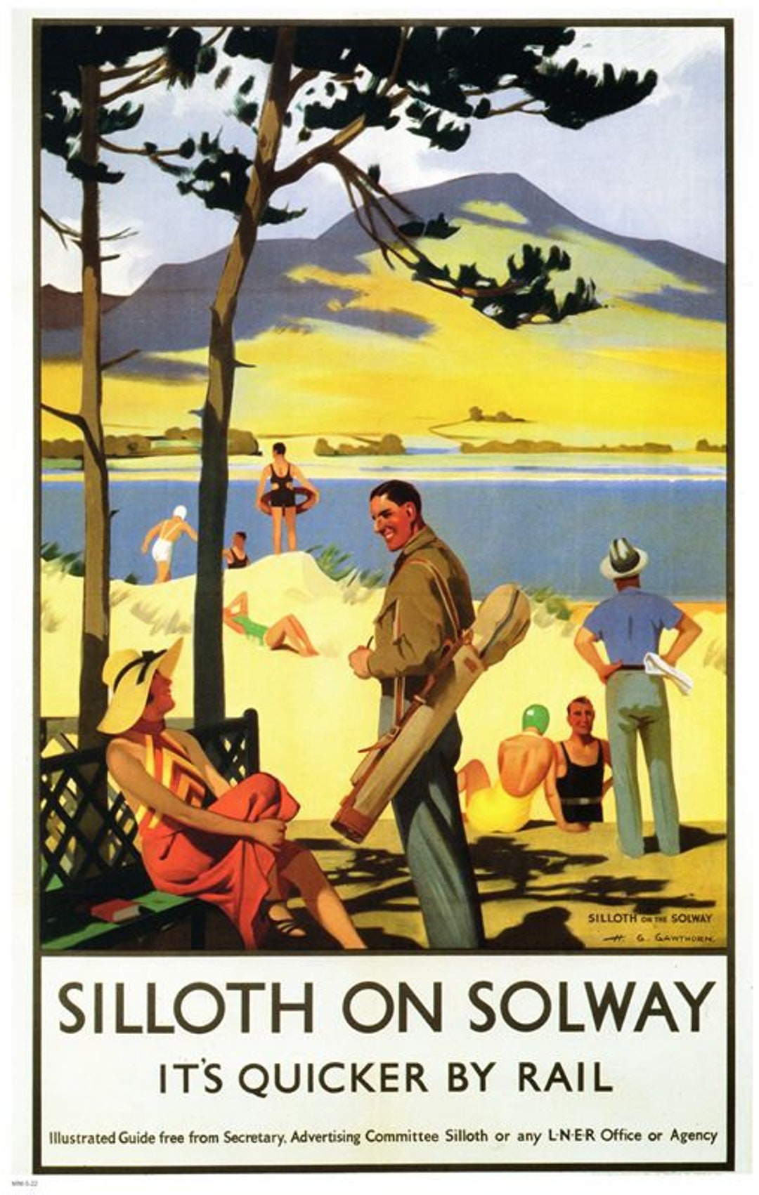 Vintage LNER Silloth on Solway Railway Poster A4/A3/A2/A1 Print - Etsy