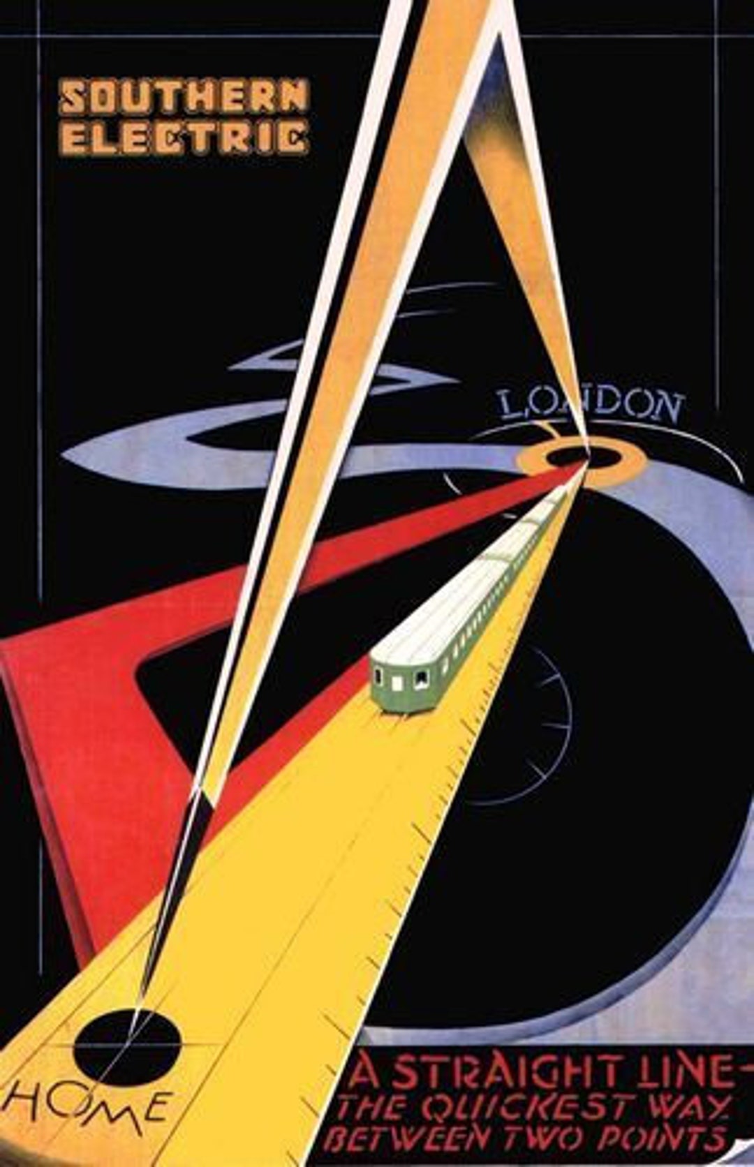 1930's Southern Electric South Coast Railway Poster A3 / A2 Print - Etsy