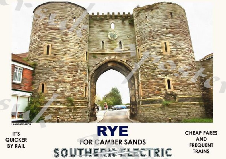 Vintage Style Railway Poster Rye East Sussex A4/a3/a2 Print - Etsy