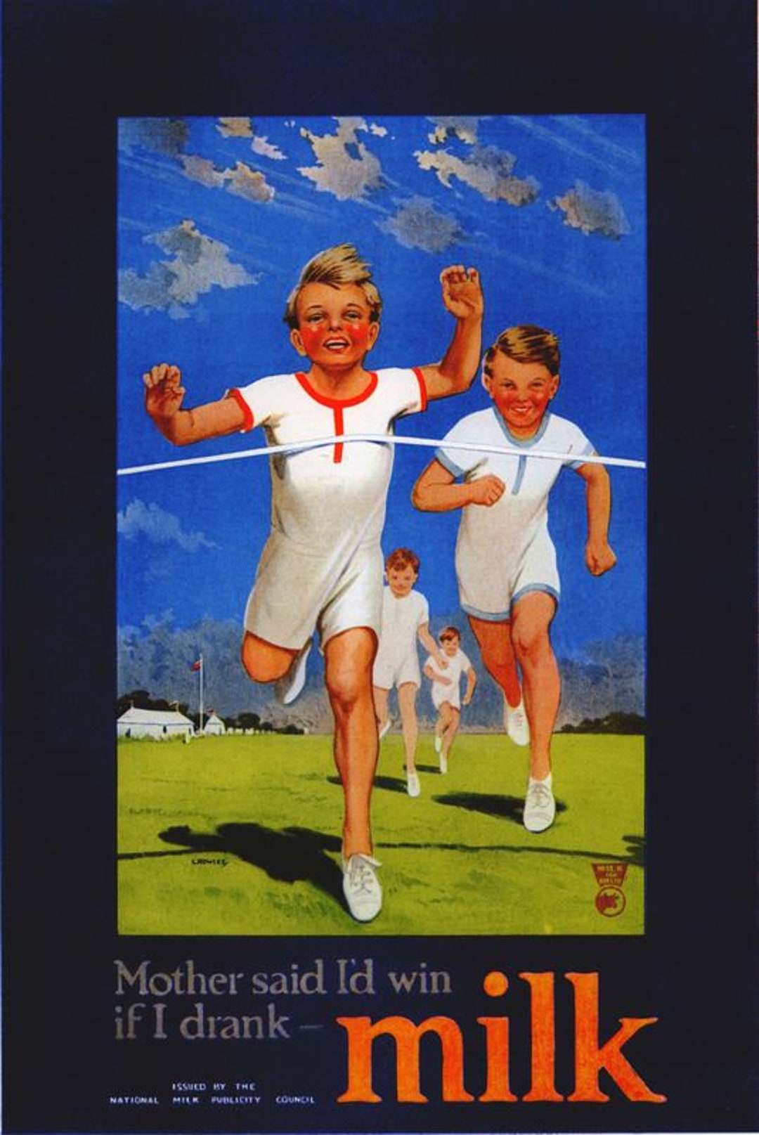Vintage 1920's British Milk Advertisement Poster Print A3/A4 - Etsy UK