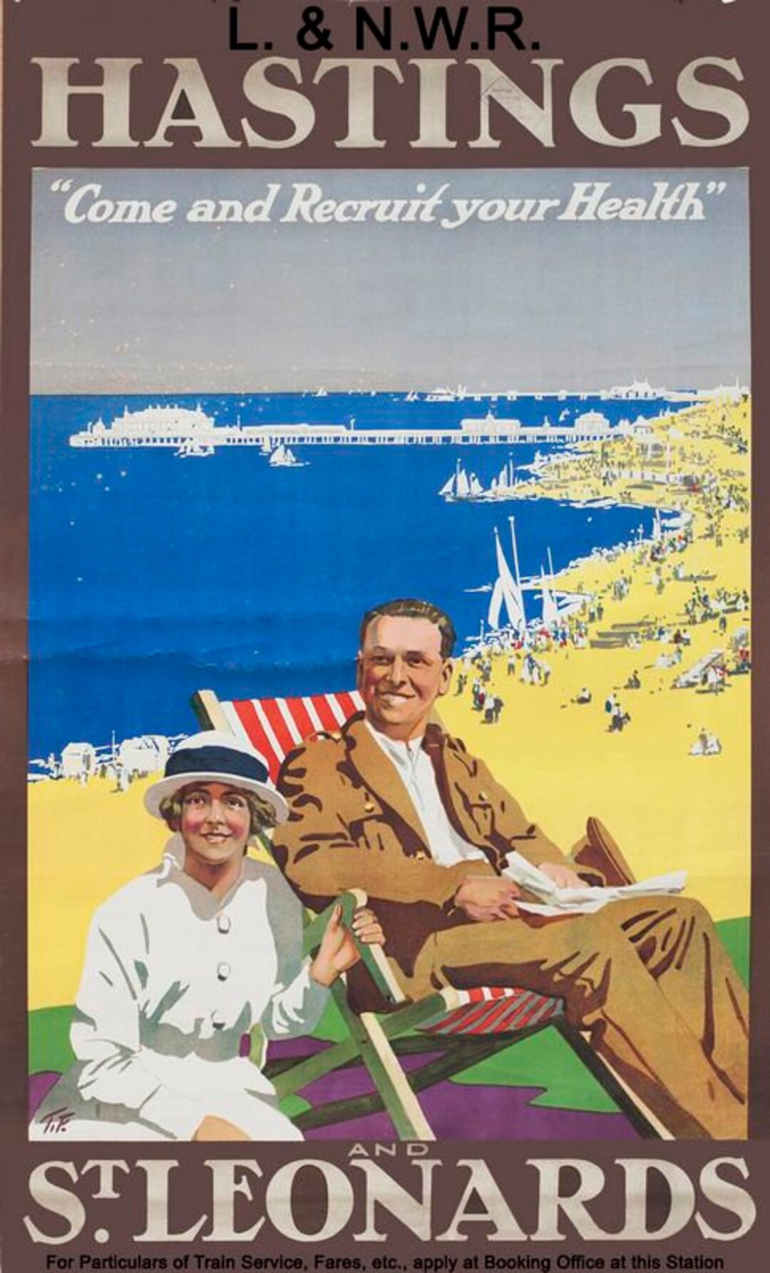 Vintage LNWR Hastings Railway Poster Print A3/A4 - Etsy