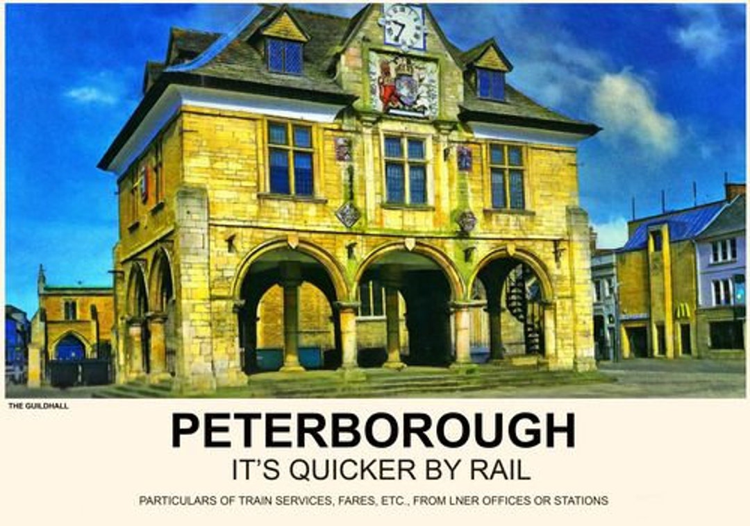 Vintage Style Railway Poster Peterborough A4/A3/A2 Print - Etsy