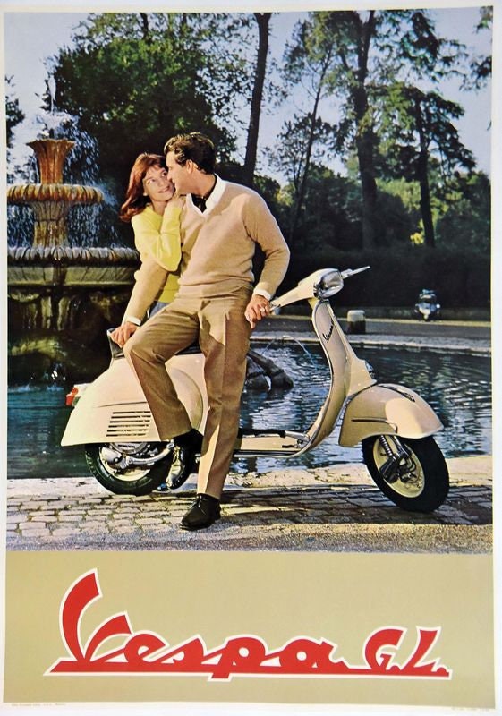 Vintage Vespa Motor Scooter Advertisement Poster Print A3/A4 - Etsy