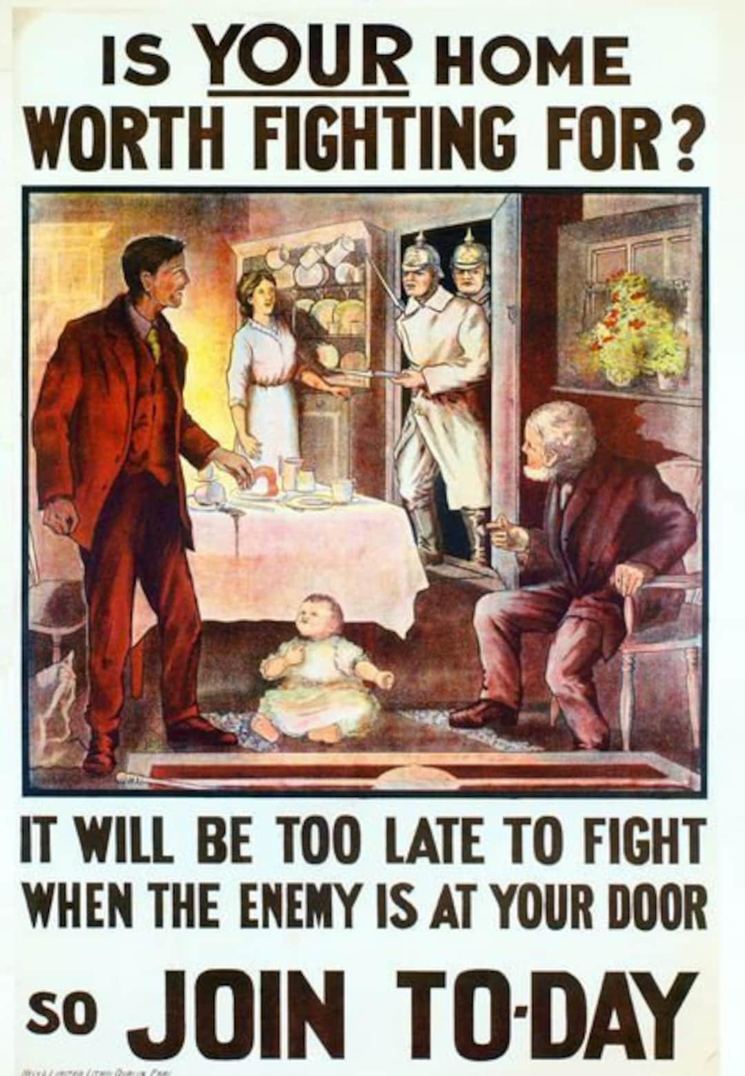 World War One British Recruitment Poster A3/a2/a1 Print - Etsy