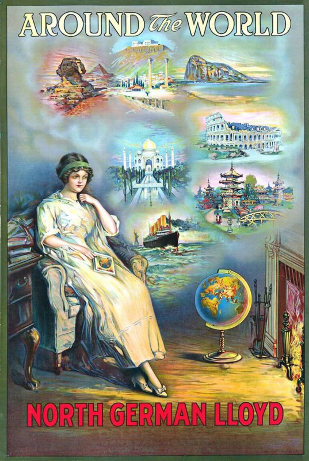 Vintage Edwardian World Cruise Tourism Poster Print A3/A4 - Etsy