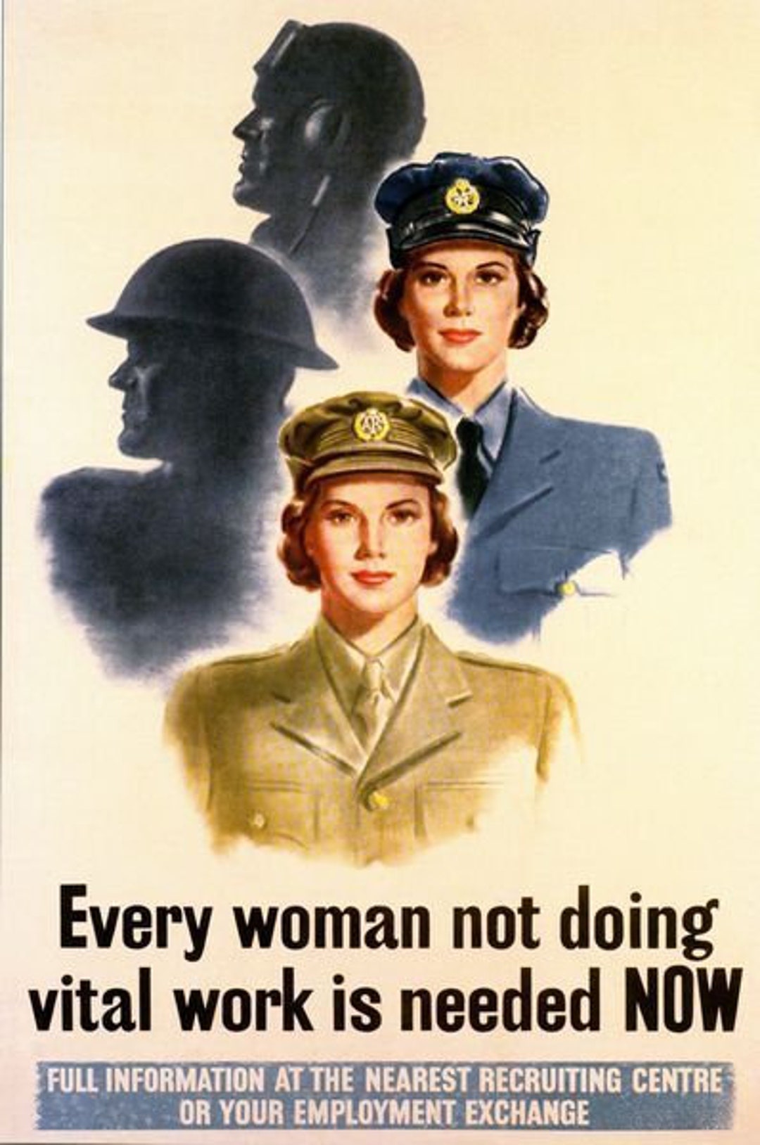World War Two Women's Recruitment Poster A3/a2/a1 Print - Etsy