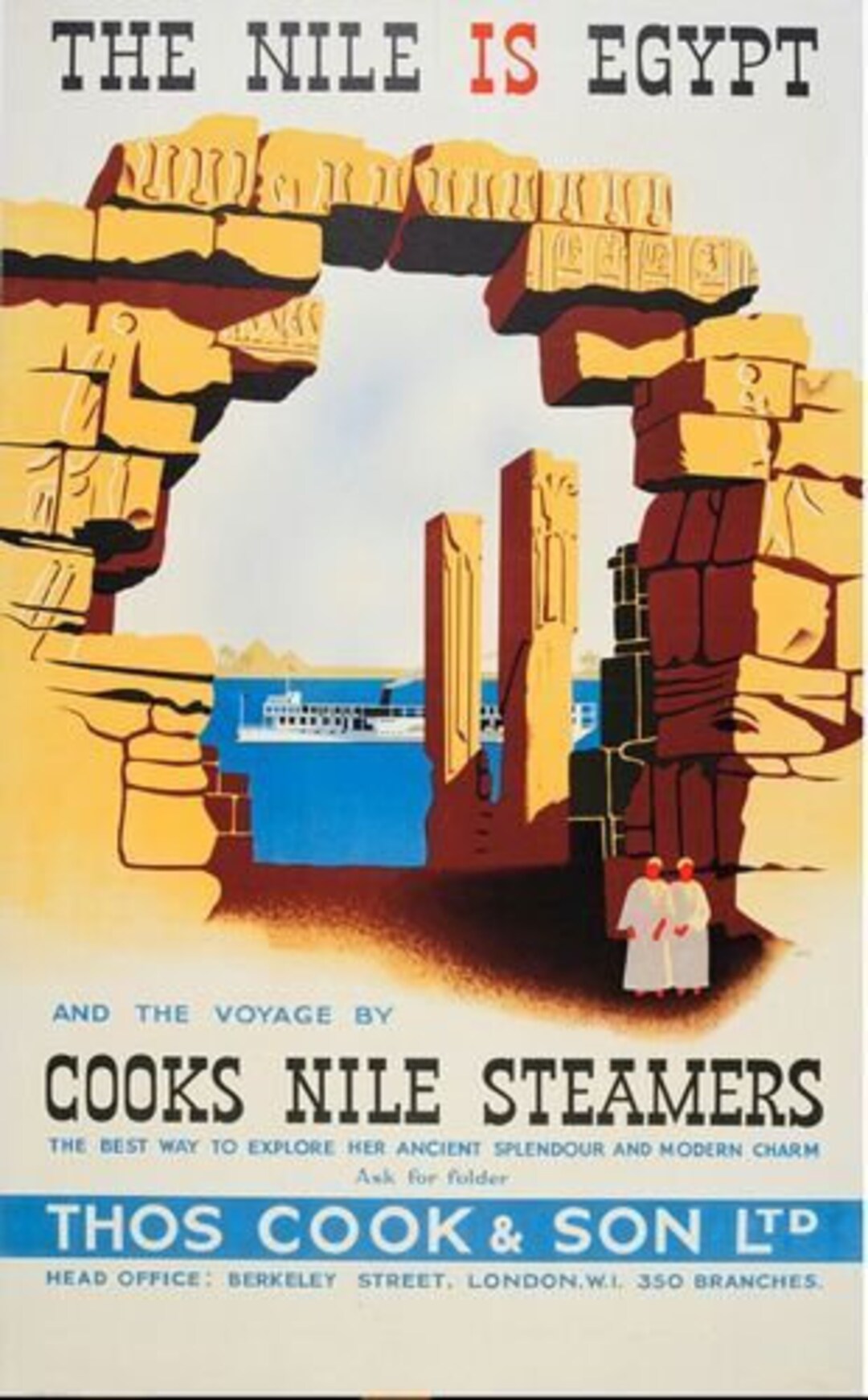 Vintage Thomas Cook Nile Cruise Poster Print A3/a4 - Etsy