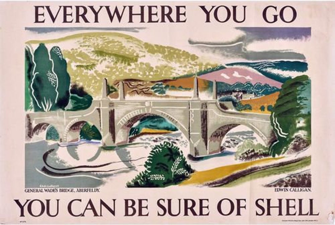Vintage Shell Britain Aberfeldy Poster A3/A4 - Etsy