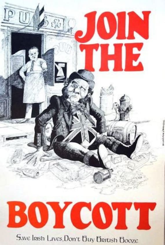 Vintage Irish Boycott British Alcohol Poster A3/A4 Print | Etsy