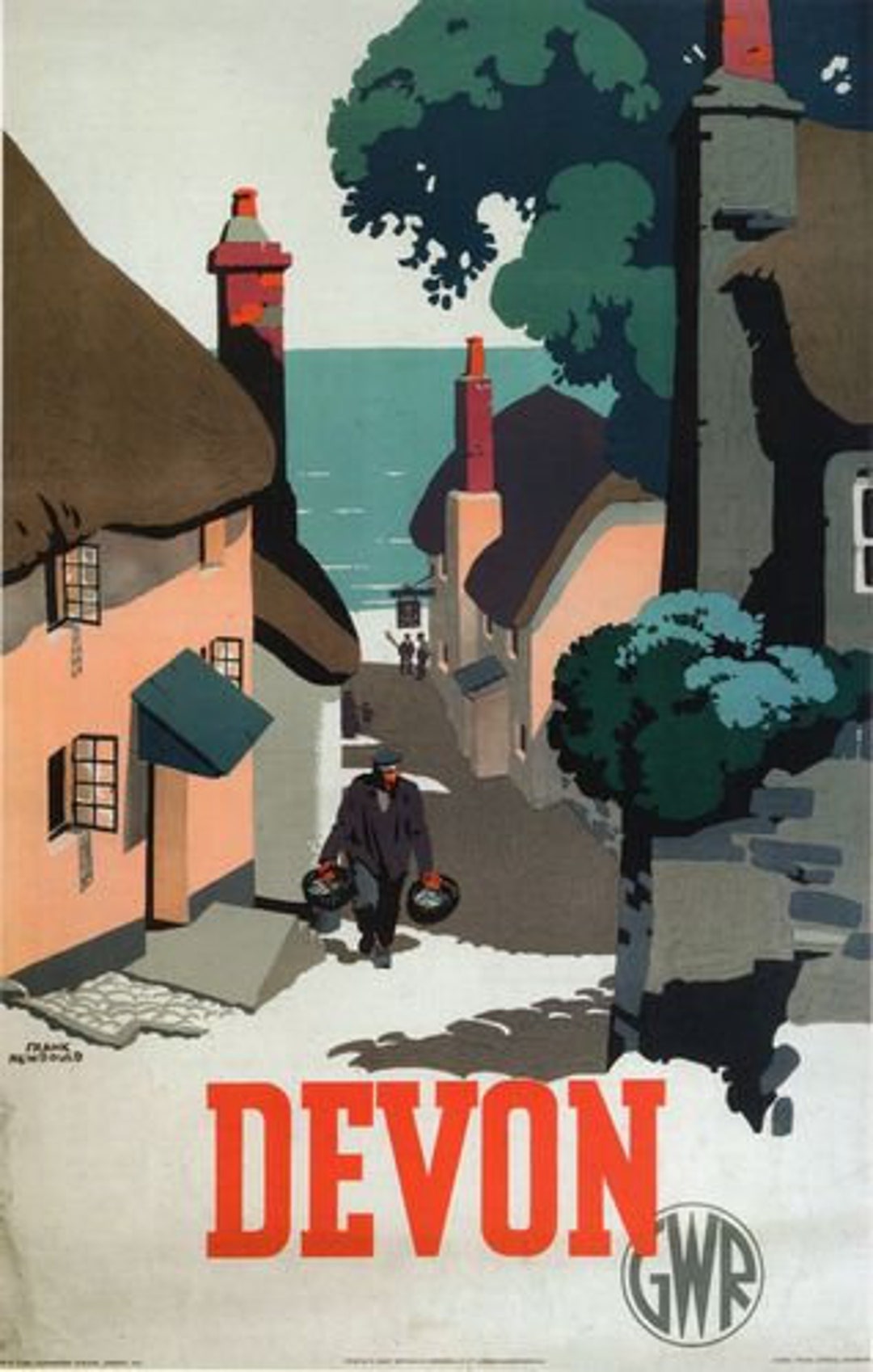Vintage GWR Devon Railway Poster A4/A3/A2/A1 Print - Etsy