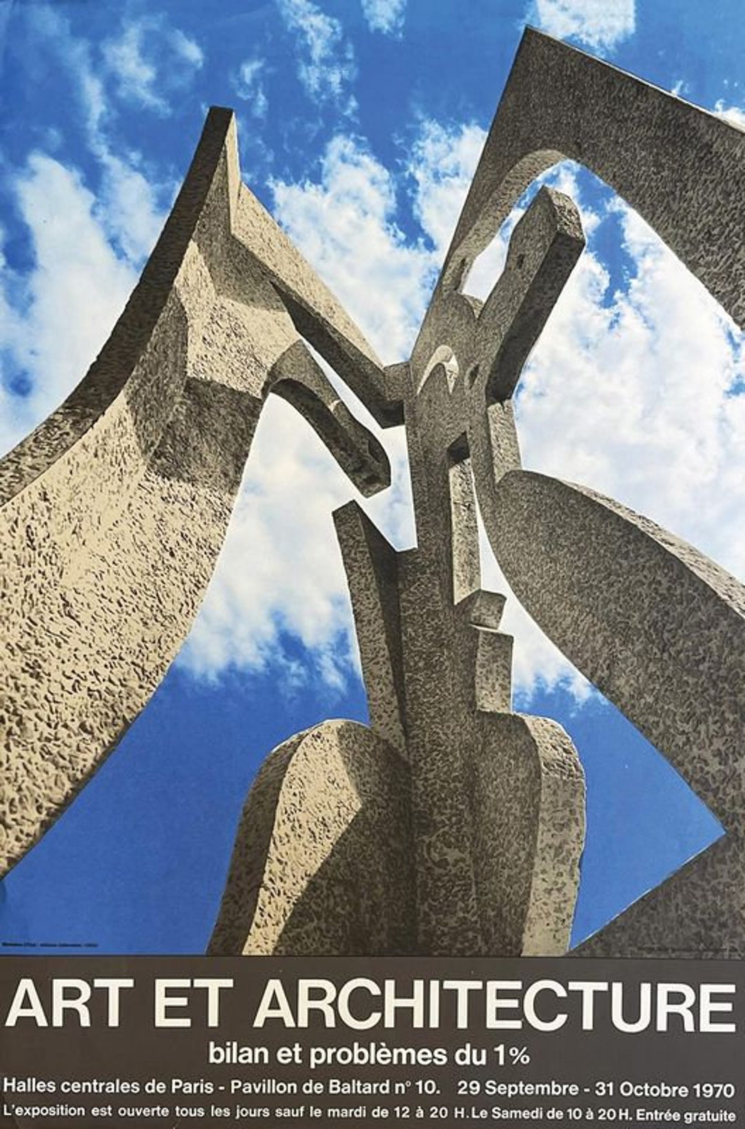 Vintage Français Exposition dArt et dArchitecture Affiche Imprimer A3 ...