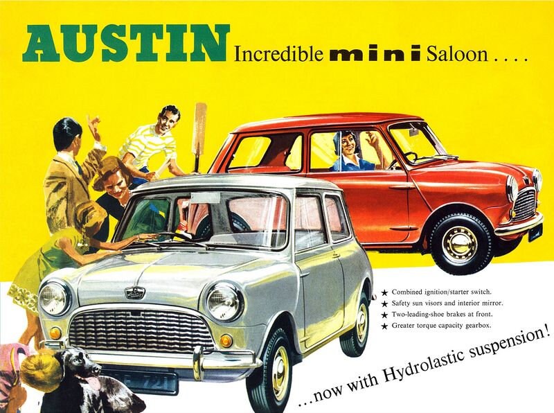 Vintage Austin Mini Advertisement Poster Print A3/A4 - Etsy