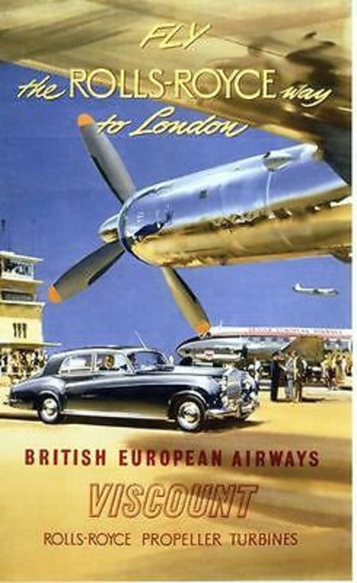 1950's Bea Vickers Viscount Rolls Royce Engine Poster A3 Print - Etsy