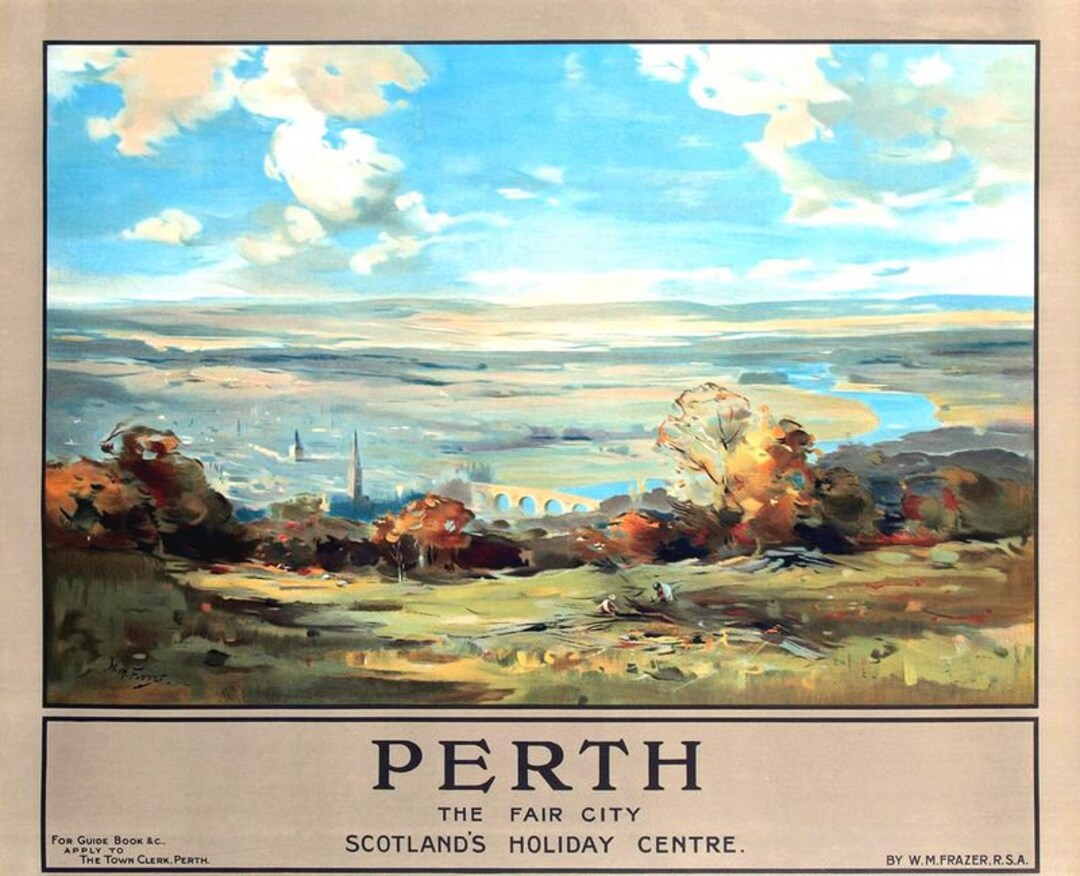 Vintage LNER Perth the Fair City Railway Poster Print A3/A4 - Etsy
