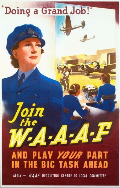 World War Two Join the Waaf Recruitment Poster A3/a2/a1 Print - Etsy