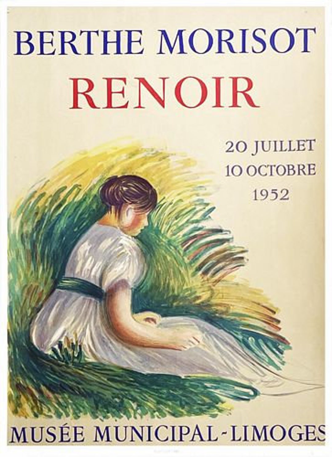 Vintage 1952 Renoir Art Exhibition Limoges Poster A3/A4 - Etsy