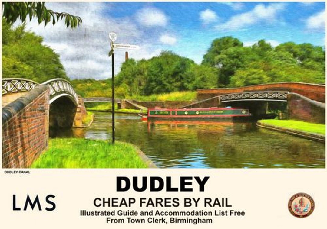 Vintage Style Railway Poster Dudley West Midlands A4/A3/A2 Print - Etsy