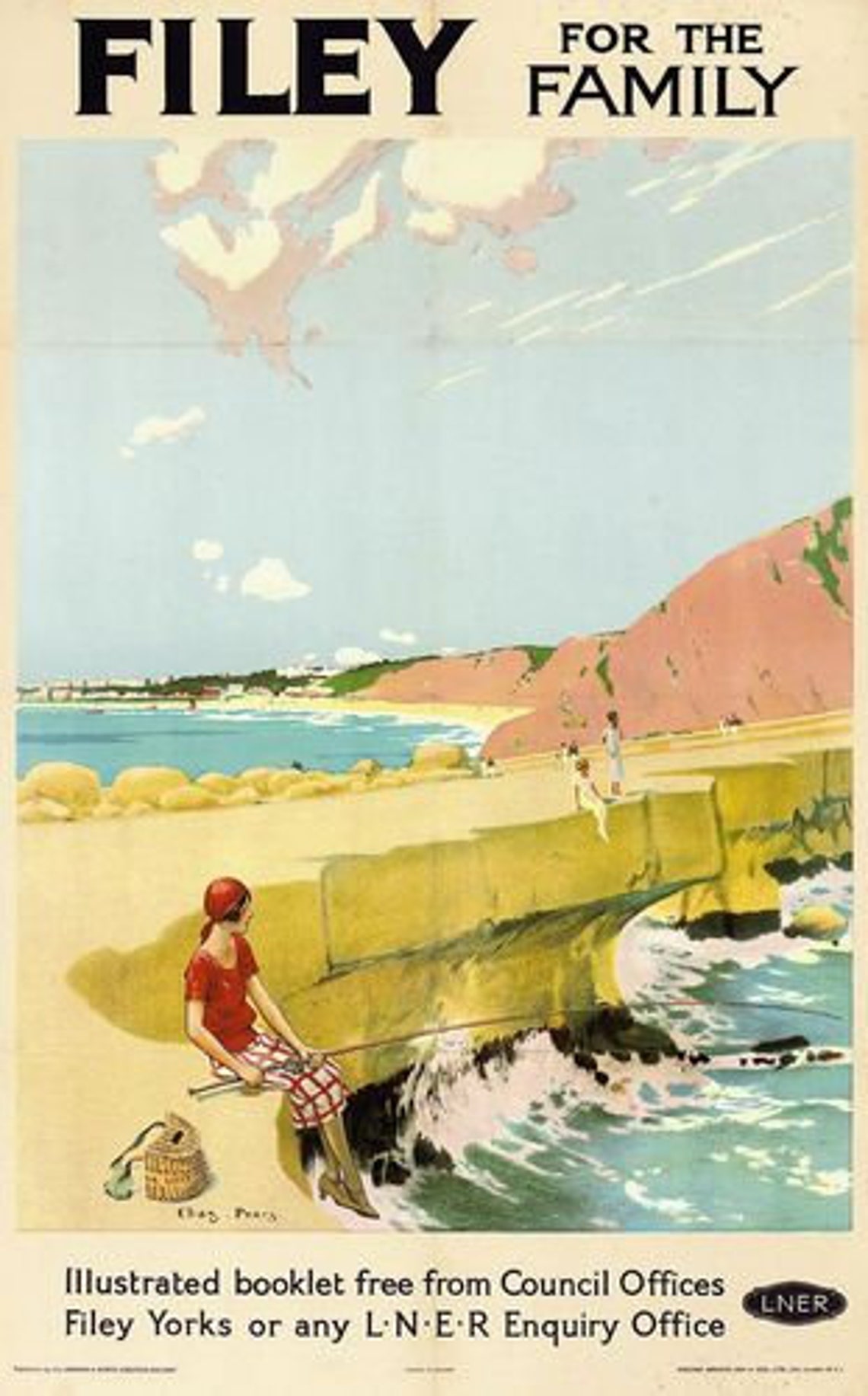 Vintage LNER Filey Yorkshire Railway Poster A3/A4 - Etsy