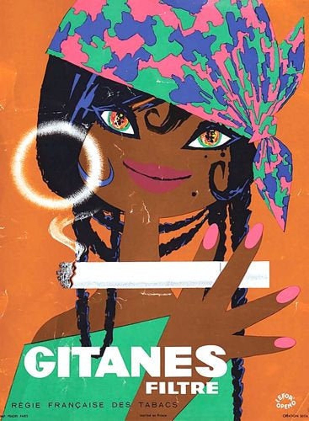 Vintage Gitanes French Cigarettes Advertisement Poster A3/A4 Print - Etsy