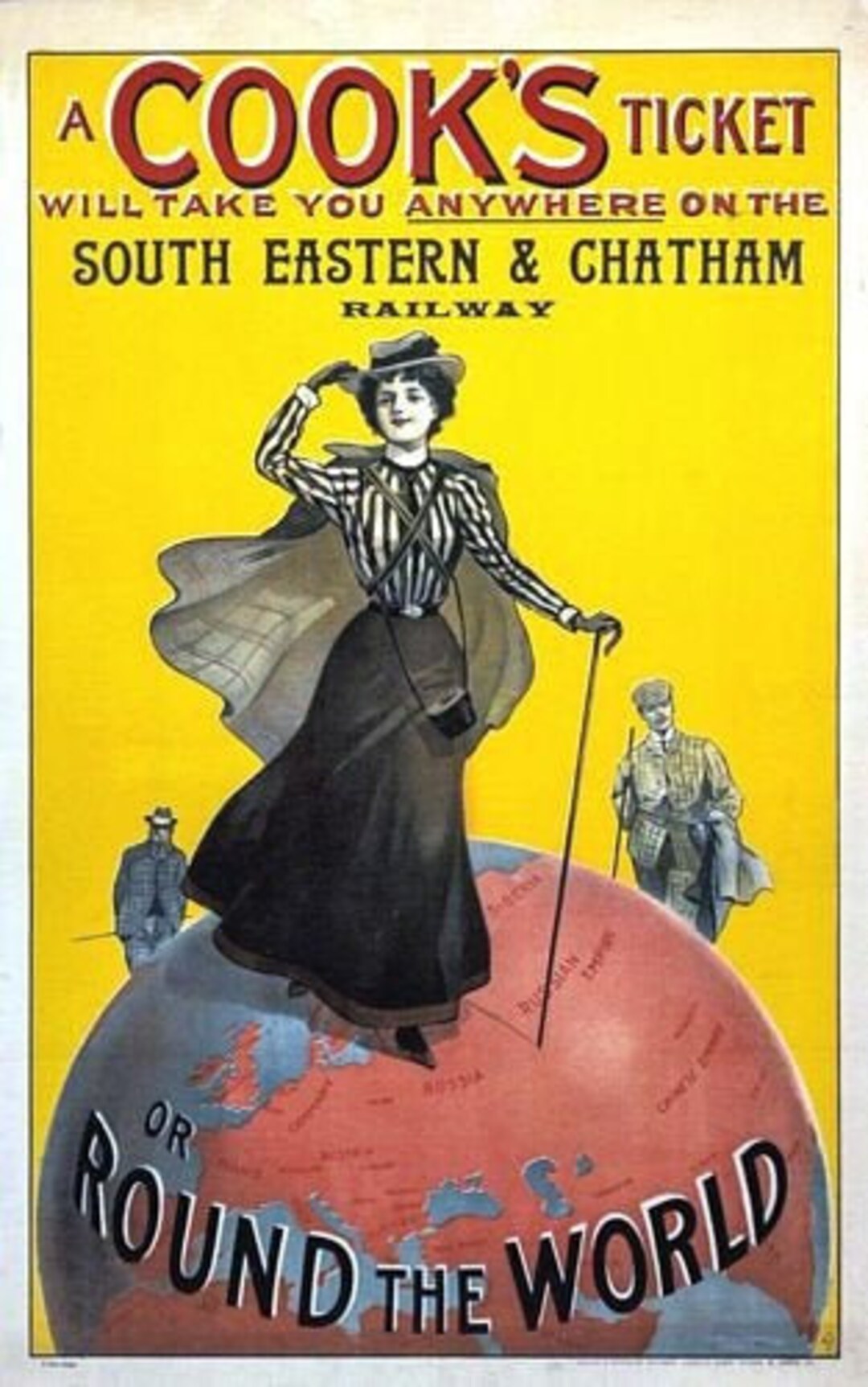 Vintage Edwardian Thomas Cook Travel Advertisement Poster A3/A4 Print ...