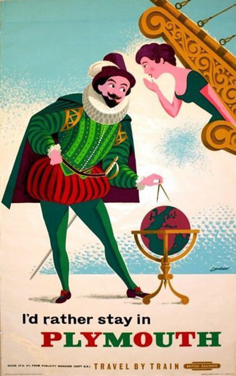 1960's British Railways Plymouth Railway Poster A3 Print - Etsy