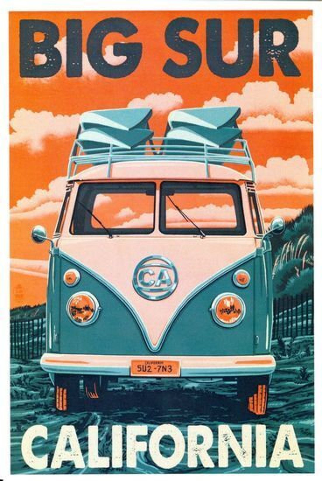 Vintage Volkswagon Vw Camper Van Advertisement Poster A3 Print - Etsy