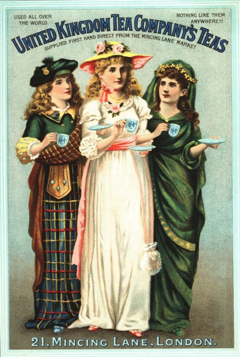 Vintage British Empire Tea Advertisement Poster Print A3/A4 - Etsy