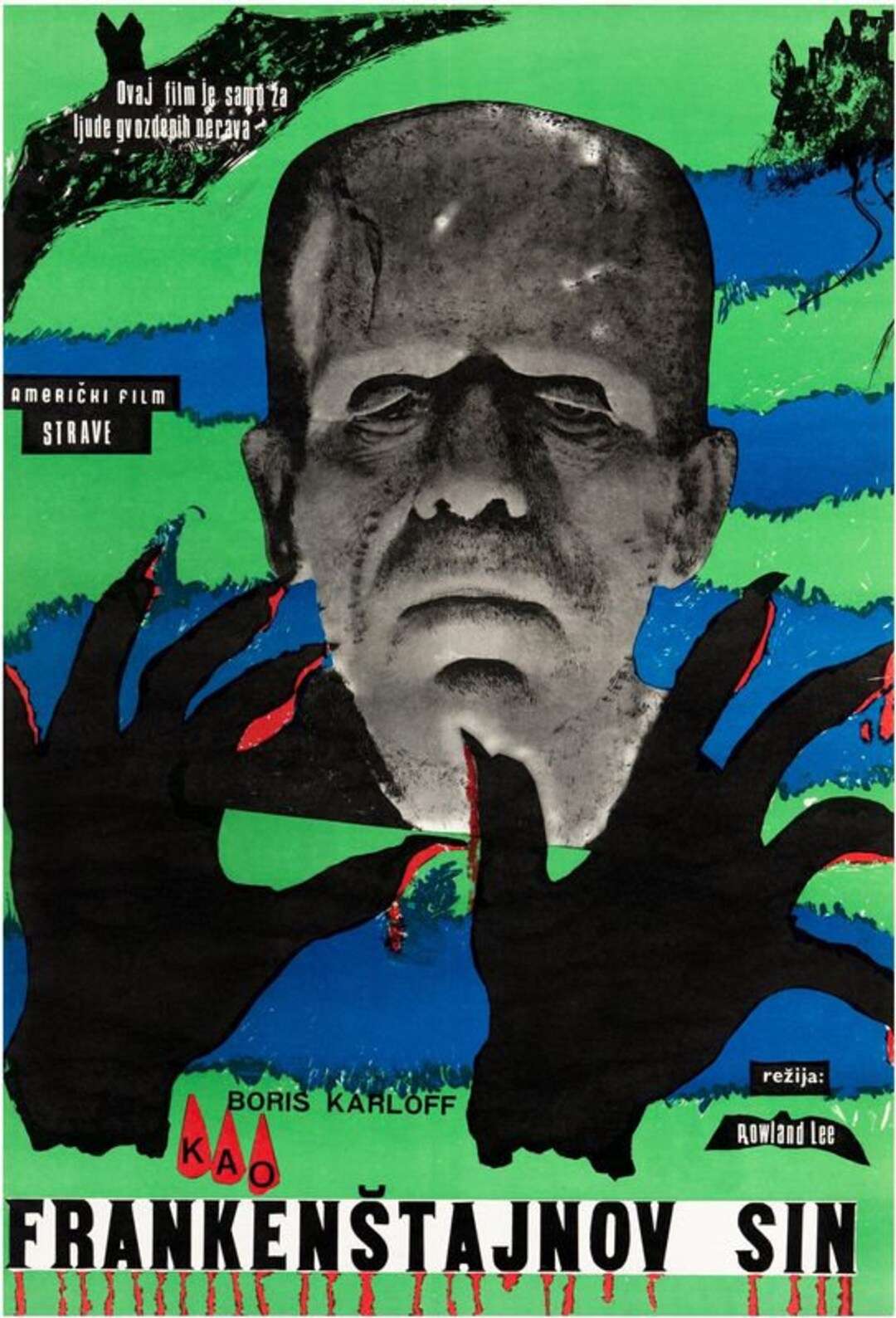 Vintage Polish Frankenstein Movie Poster Print A3/A4 - Etsy