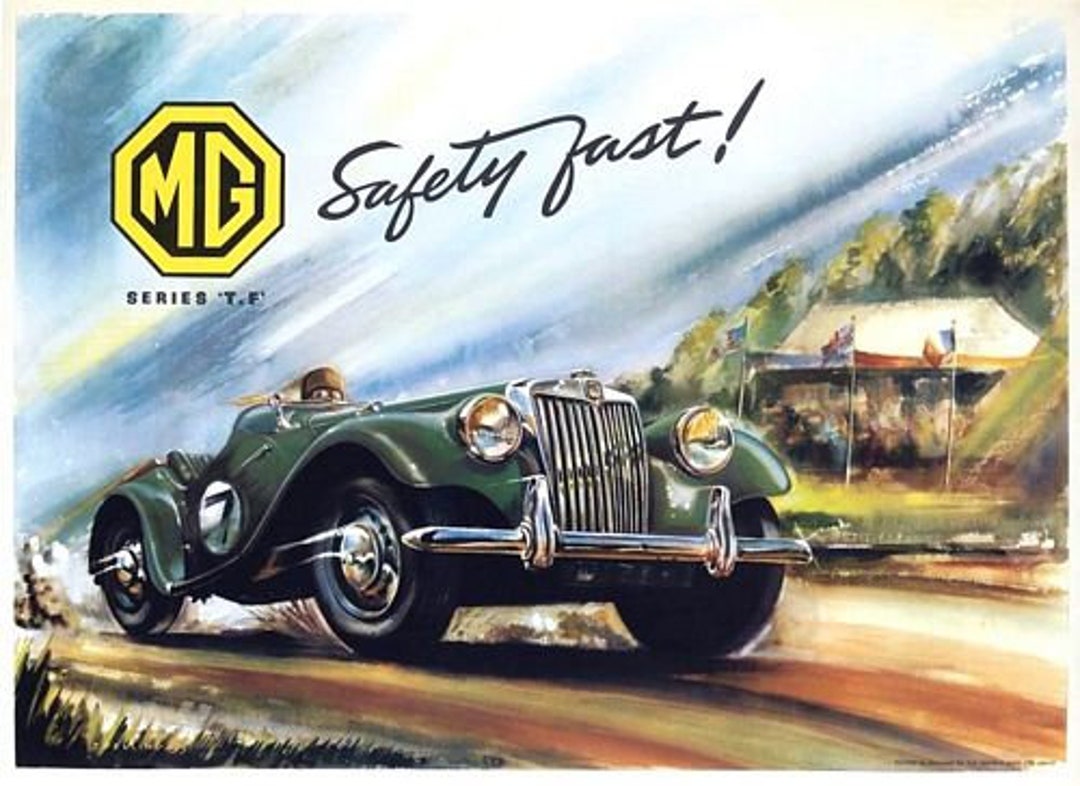 Vintage MG TF Advertisement Poster A3/A4 Print - Etsy