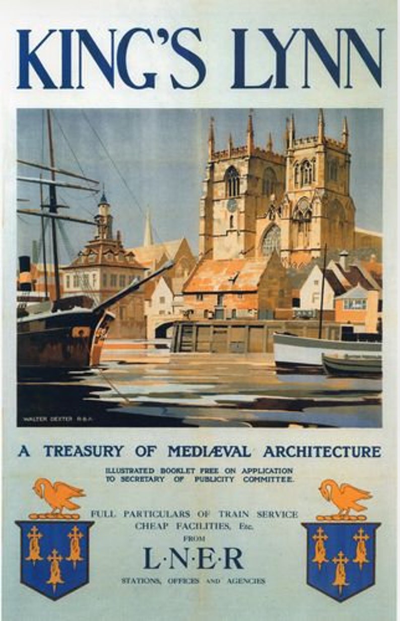 Vintage LNER Kings Lynn Railway Poster A4/A3/A2/A1 Print - Etsy