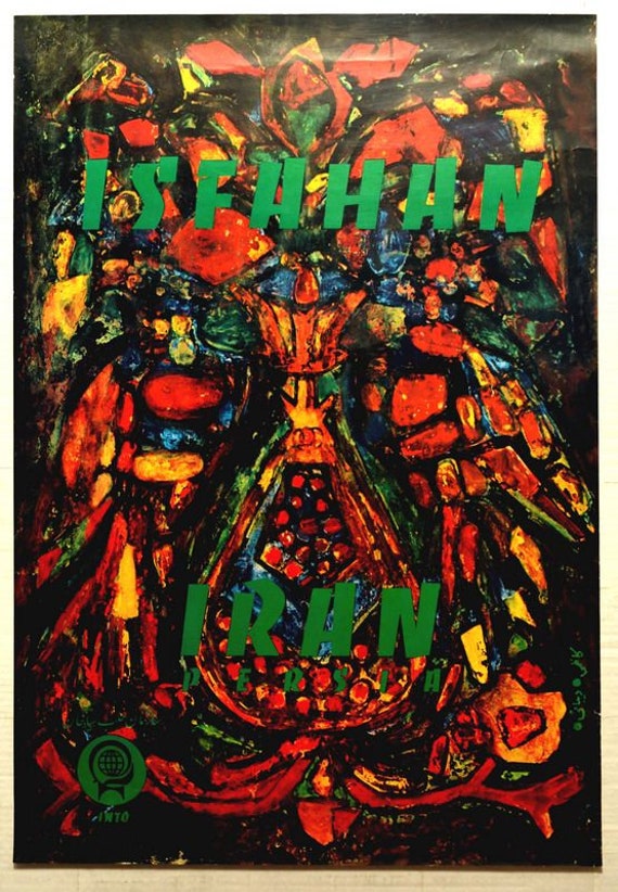 Vintage Isfahan Iran Tourism Poster Print A3/A4 - Etsy