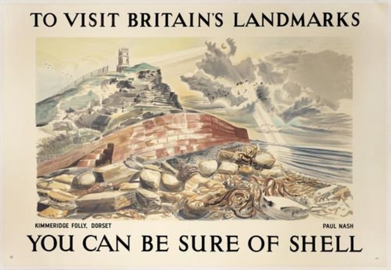 Vintage Shell Britain Kimmeridge Dorset Poster A3/A4 - Etsy
