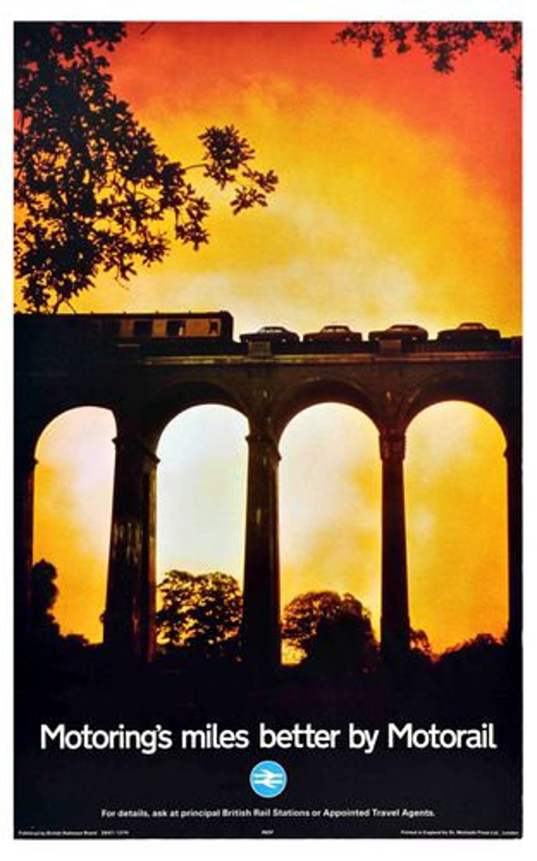 Vintage British Rail Motorail Railway Poster A3/A4 - Etsy Australia
