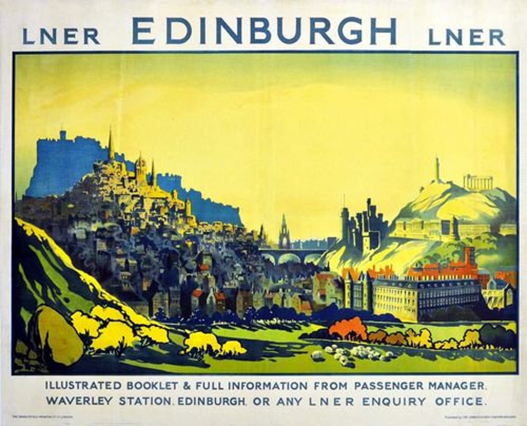 Vintage LNER Edinburgh Railway Poster A3/A4 Print - Etsy
