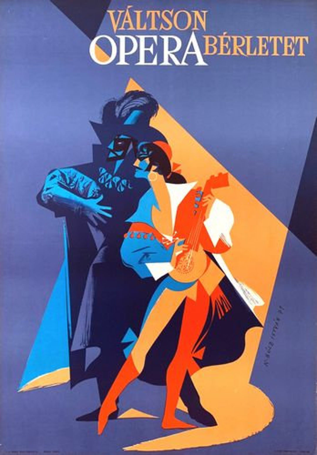 Vintage Hungarian Opera Poster A4/A3 Print - Etsy