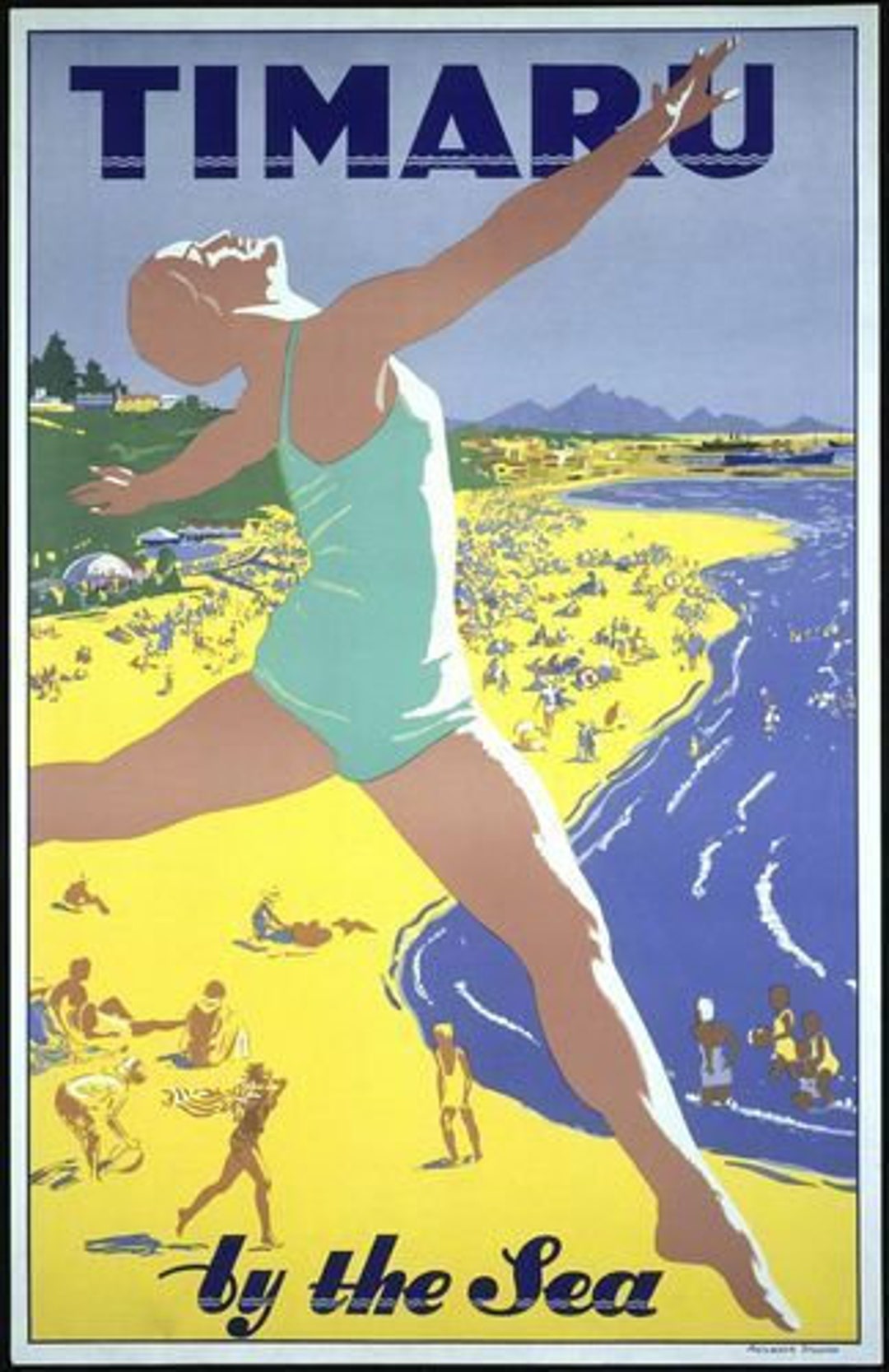 Vintage Timaru New Zealand Tourism Poster A3/a4 Print - Etsy