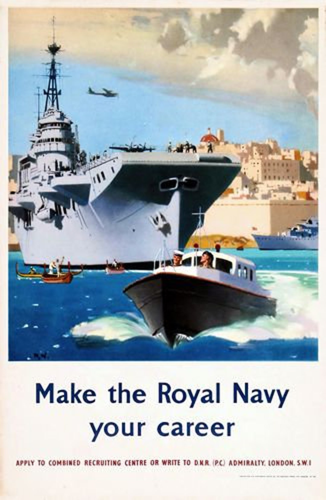 Vintage 1980's Join the Royal Navy Recruitment Poster Reprint A3/A4 - Etsy