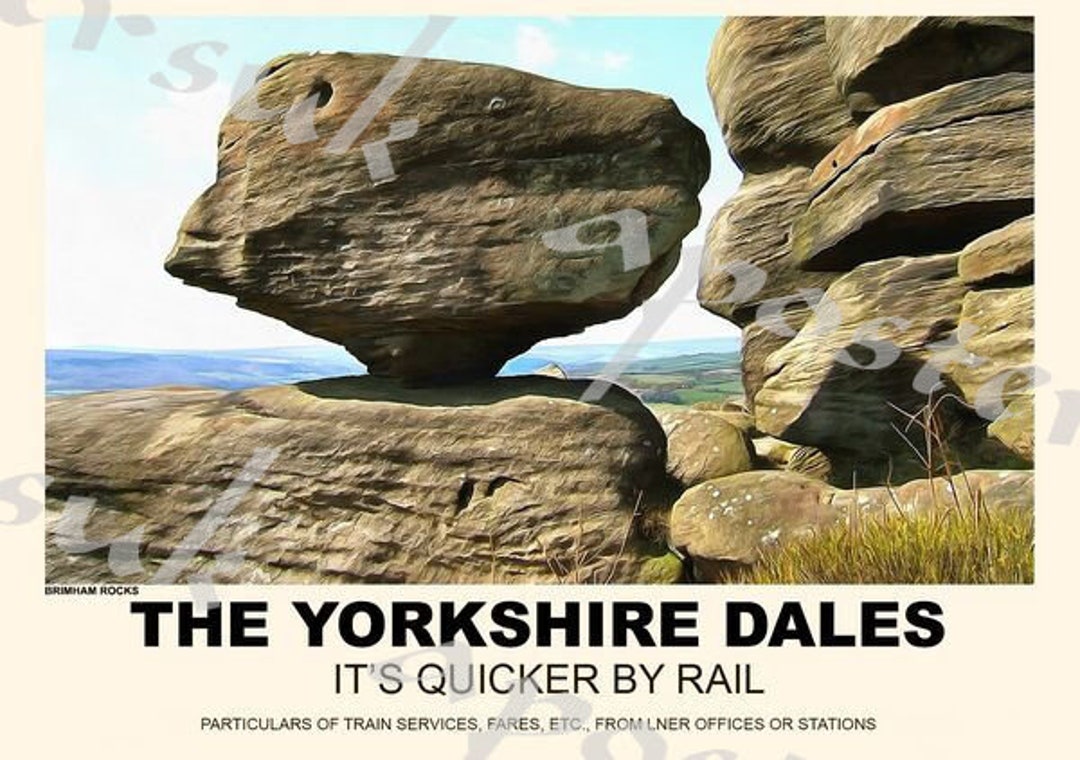 Vintage Style Railway Poster Yorkshire Dales A4/a3/a2 Print - Etsy