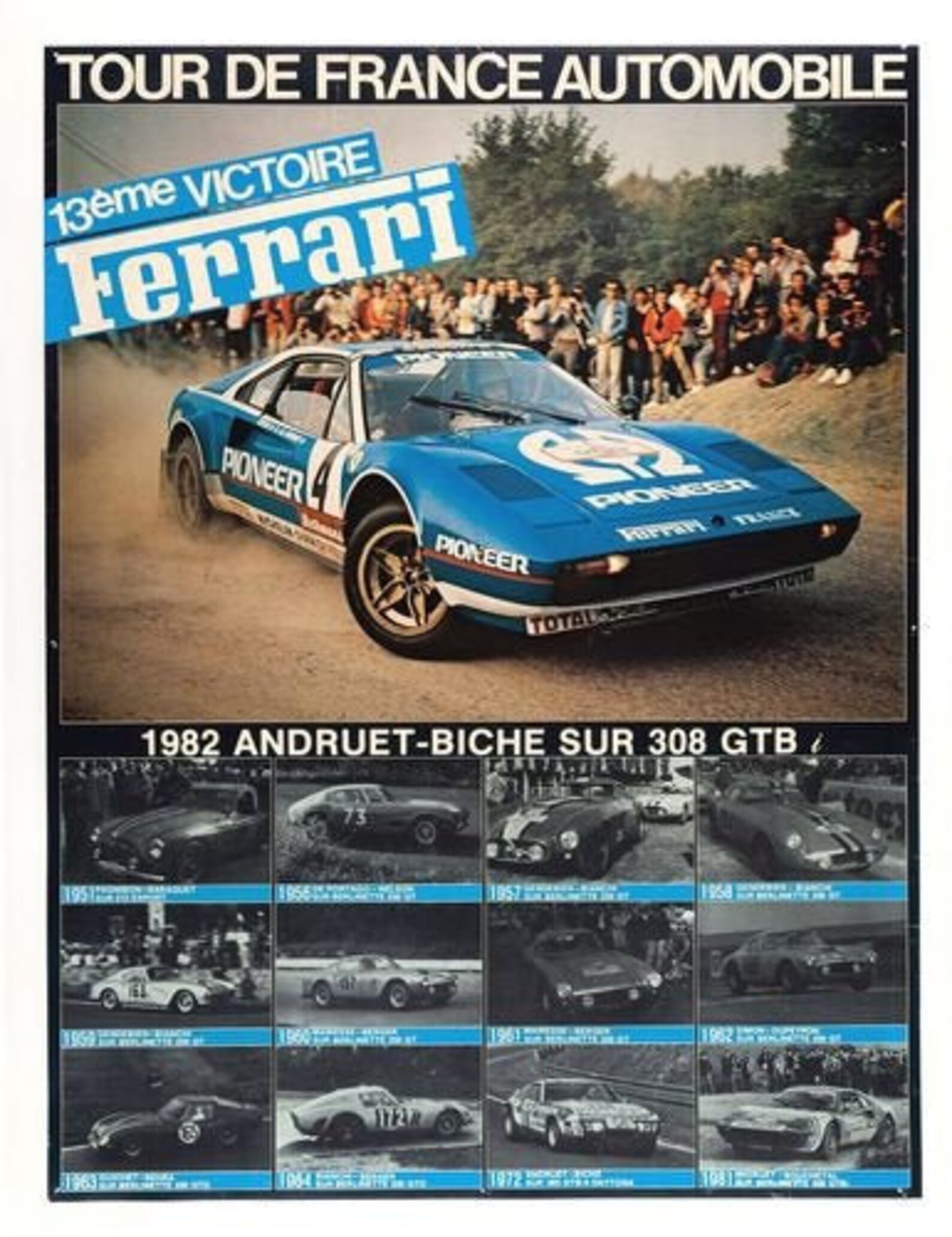 Vintage 1982 Ferrari Rally Car Motor Racing Poster A3/A4 Print - Etsy