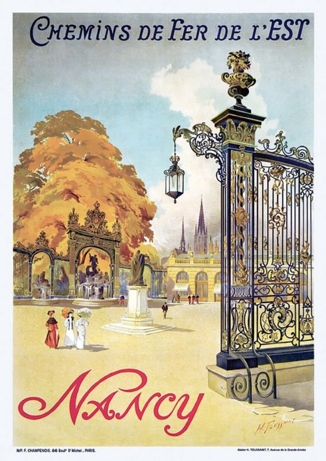 Vintage Nancy France Tourism Poster Print A3/A4 - Etsy