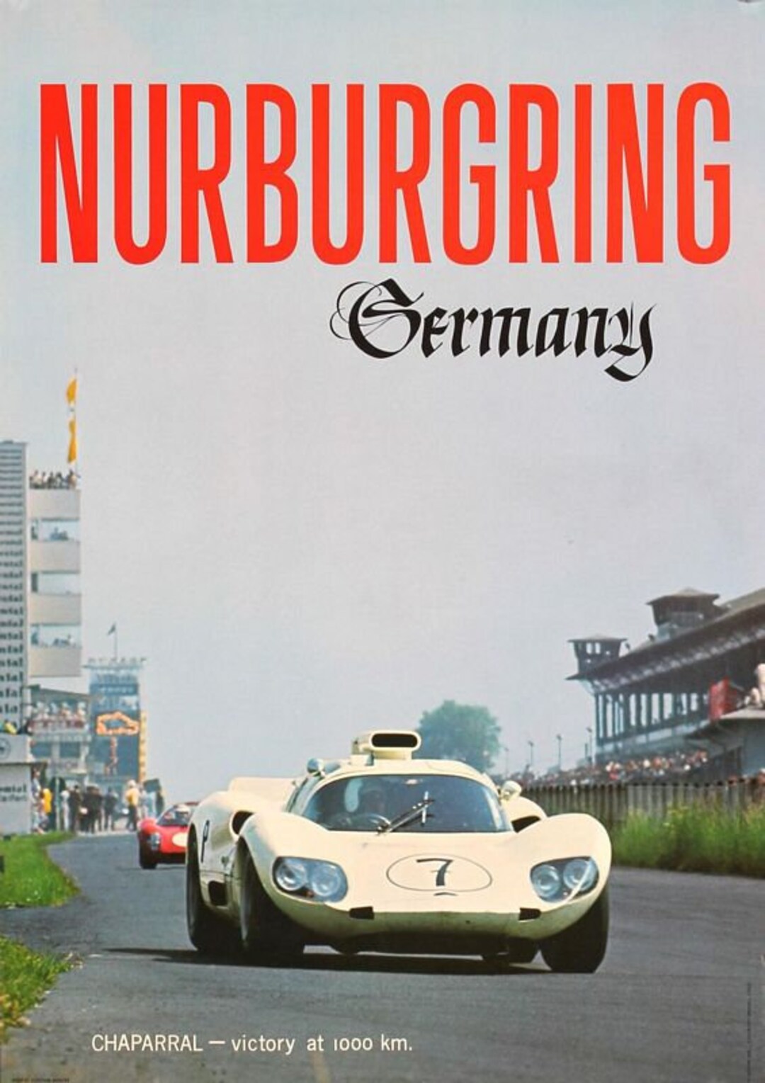 Vintage Nurburgring Germany Motor Racing Poster Print A3/A4 - Etsy