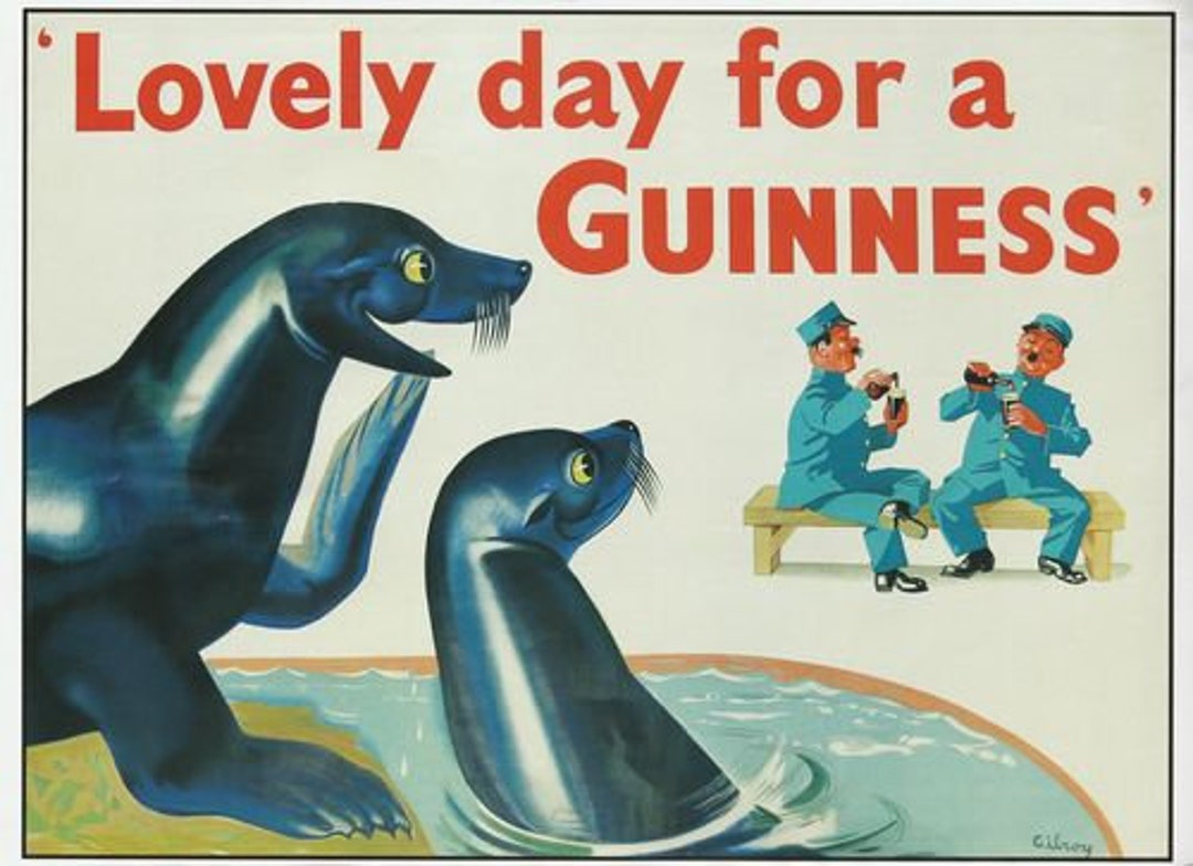 Vintage Guinness Sea Lions Advertisement Poster A4/A3/A2/A1 Print - Etsy