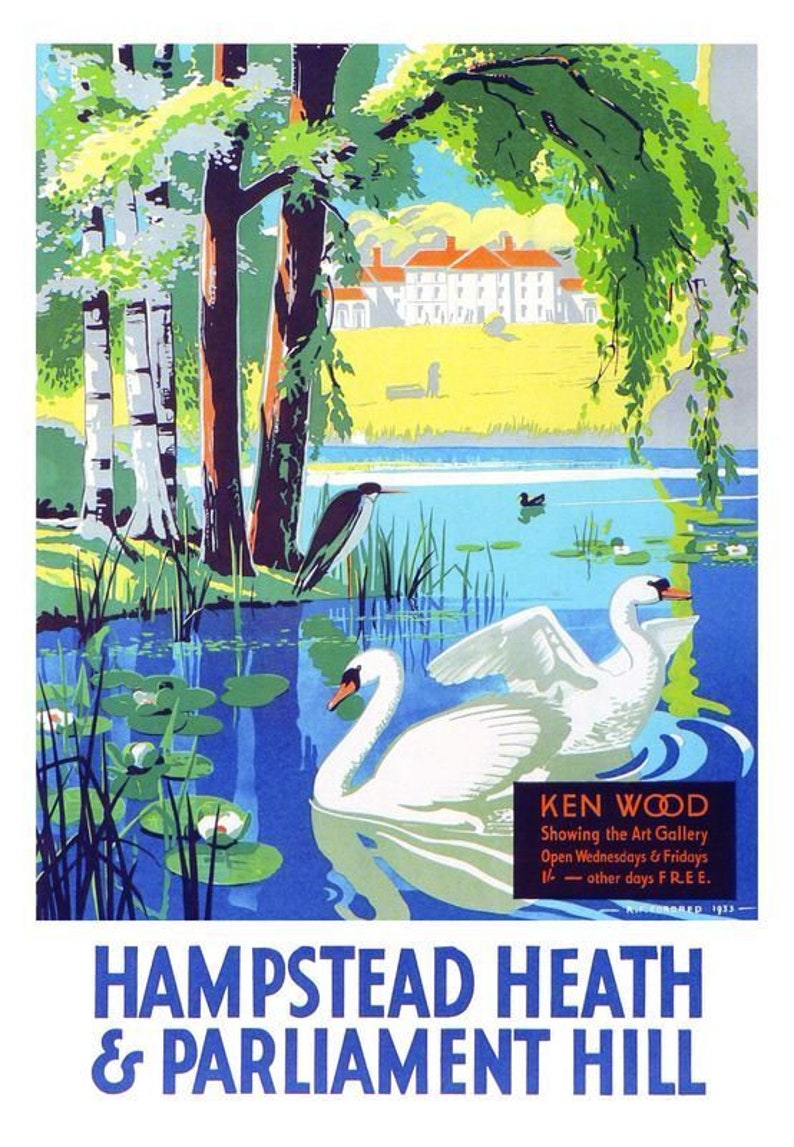 1933 Hampstead Heath London Tramways Poster Print A3/a4 - Etsy