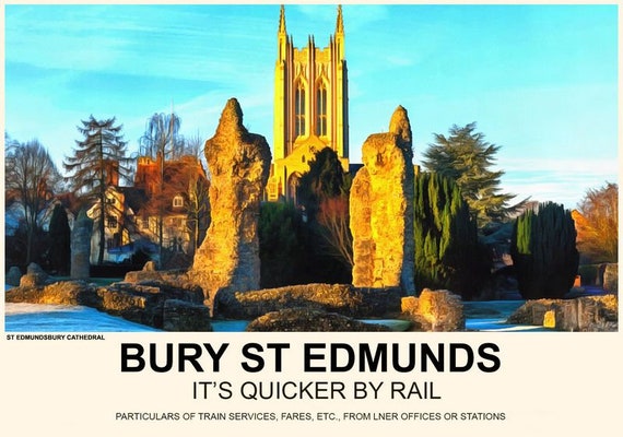 Prints Vintage Style Railway Poster Reigate Surrey A3/A2 Print Wall ...