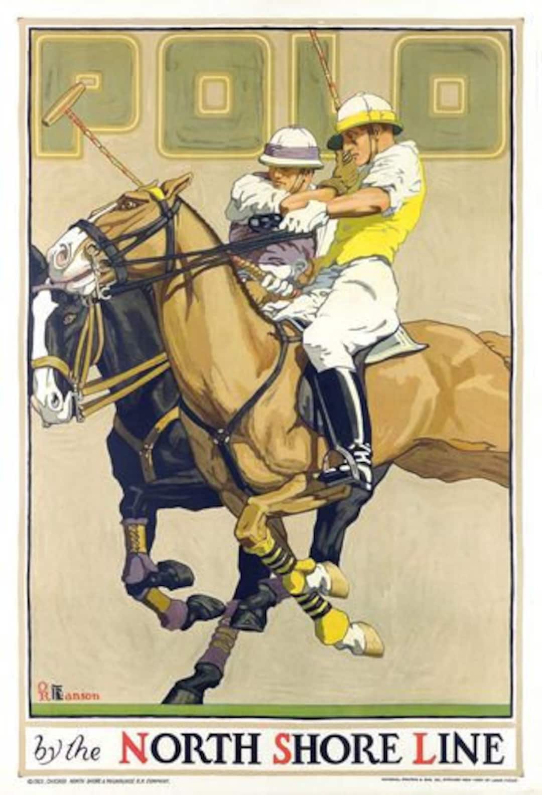 Vintage American Polo Poster A3/A4 Print - Etsy