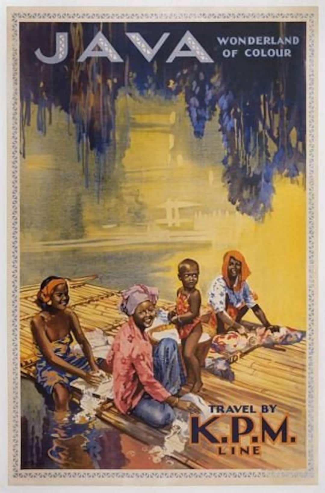 Vintage Java Indonesia Tourism Poster A3/A4 Print - Etsy