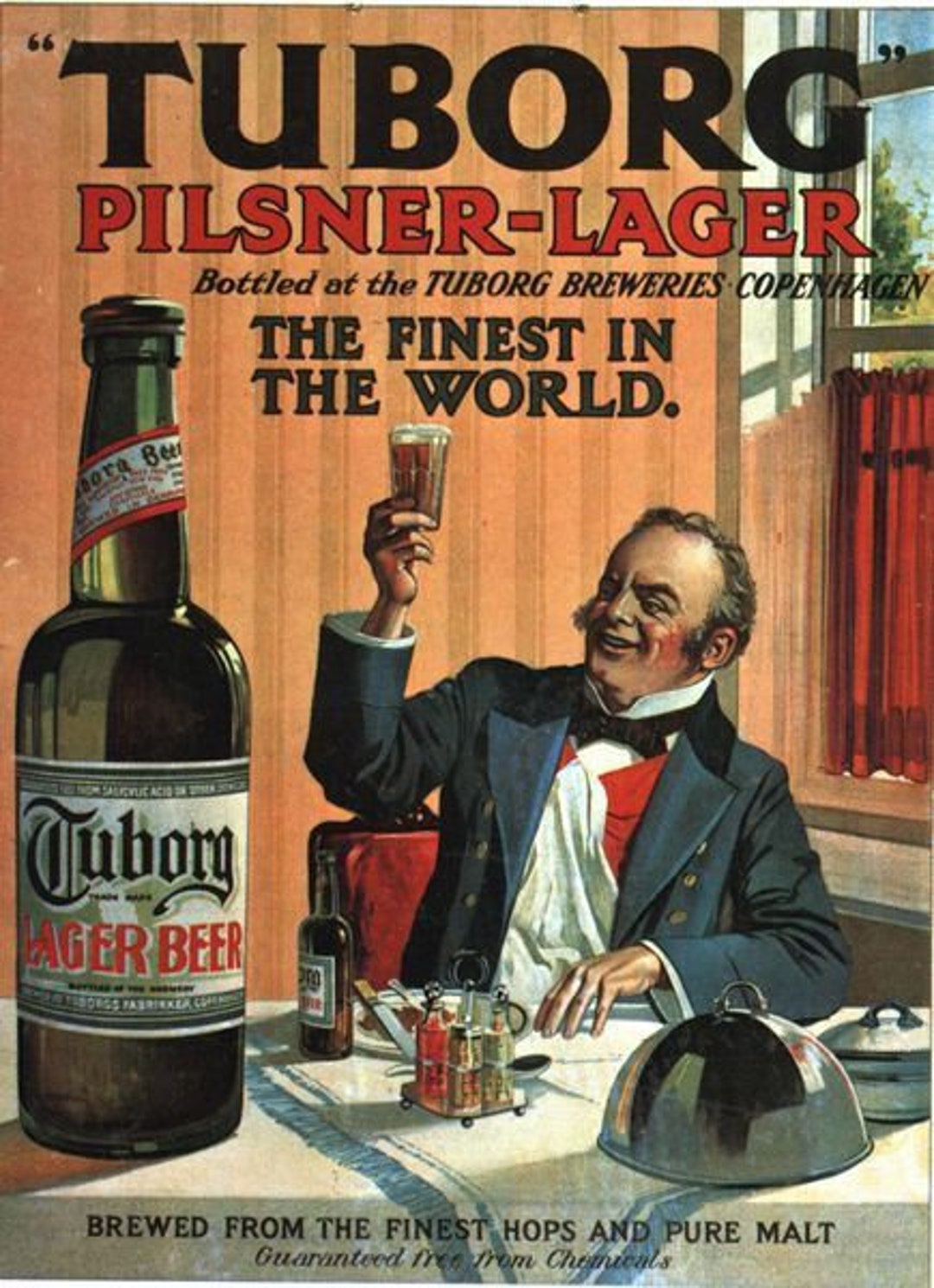 Vintage Tuborg Lager Advertisement Poster A3/a2/a1 Print - Etsy