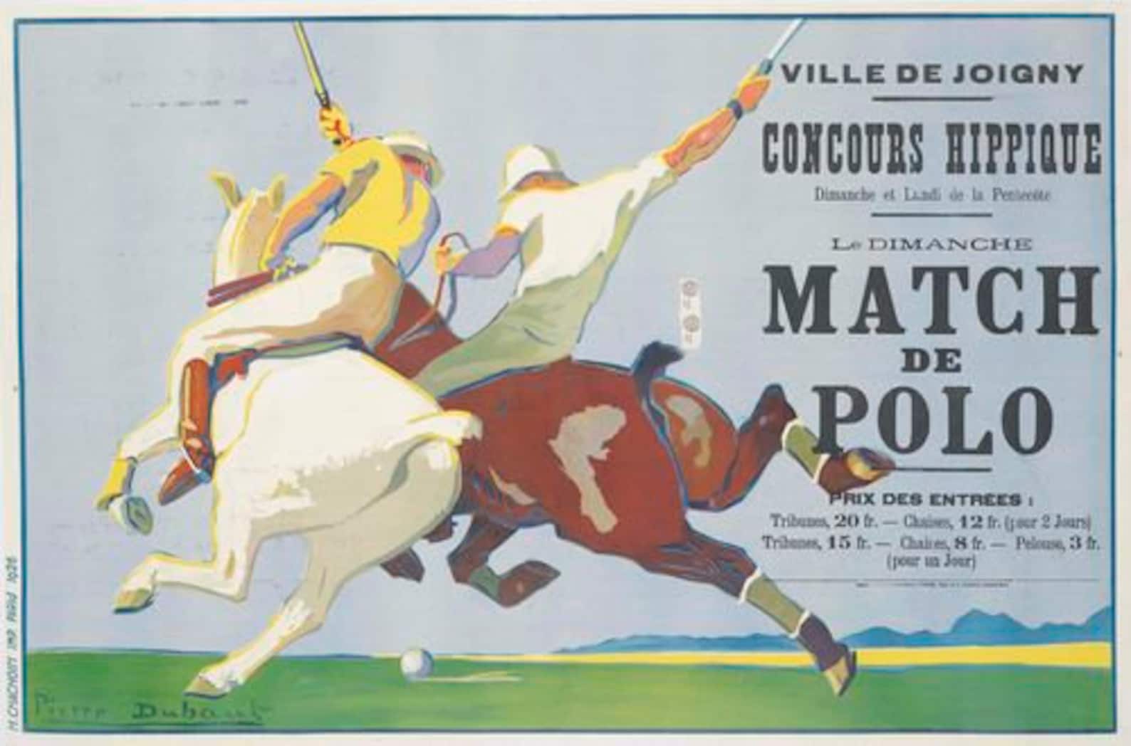 Vintage French Polo Poster A3/A4 - Etsy